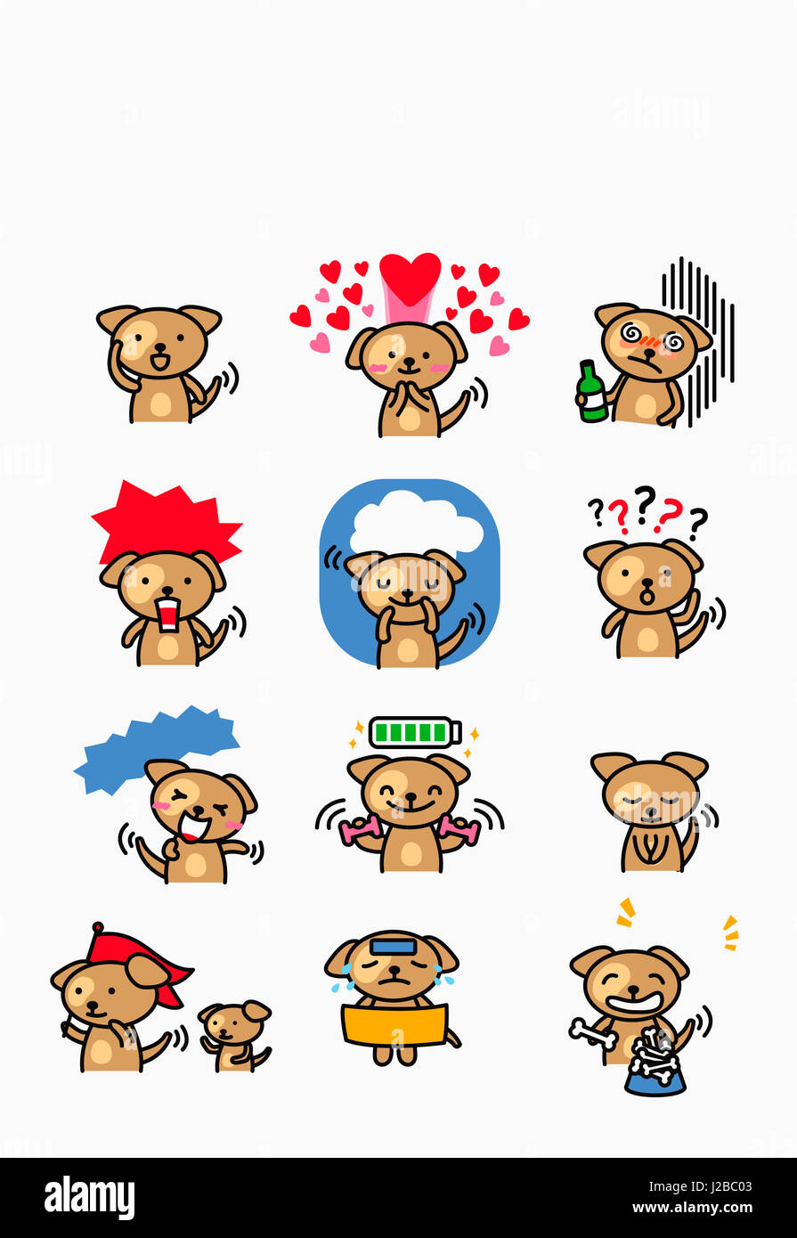 Emotions of personified dog Stock Photo - Alamy