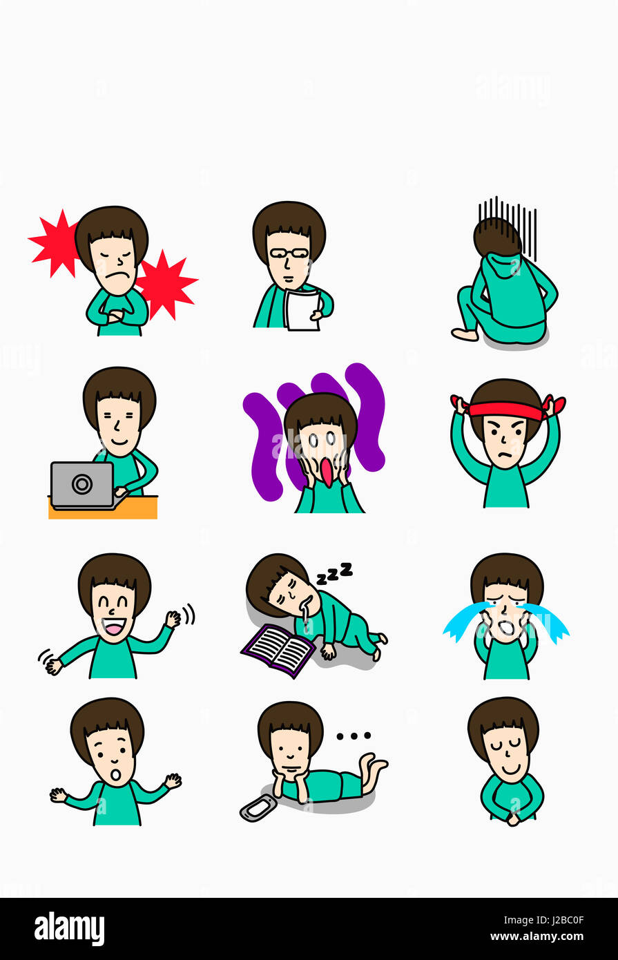 Emotions of NEET man Stock Photo - Alamy