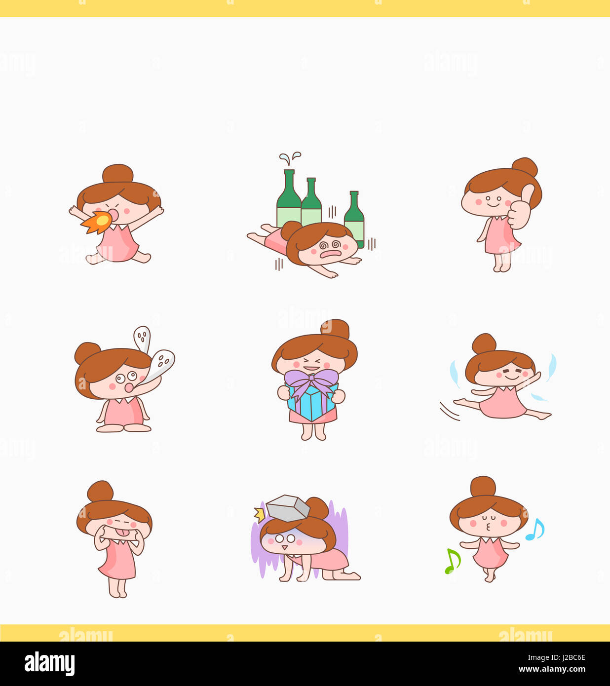 Various emotion stickers Stock Photo - Alamy