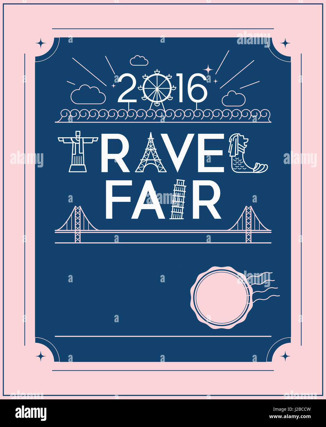 Typographic English letters for TRAVEL FAIR Stock Photo - Alamy