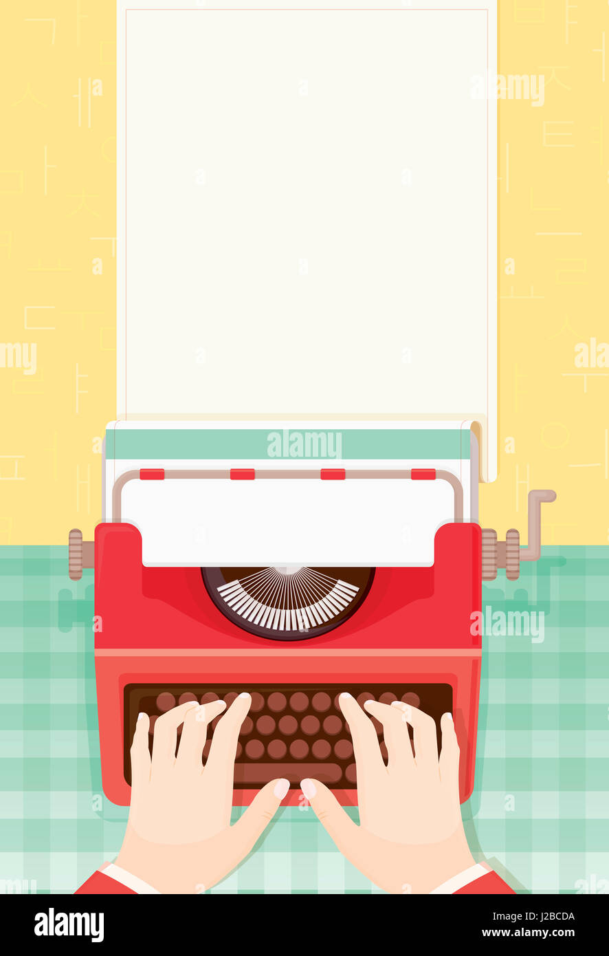 Hands typing on a typewriter Stock Photo - Alamy