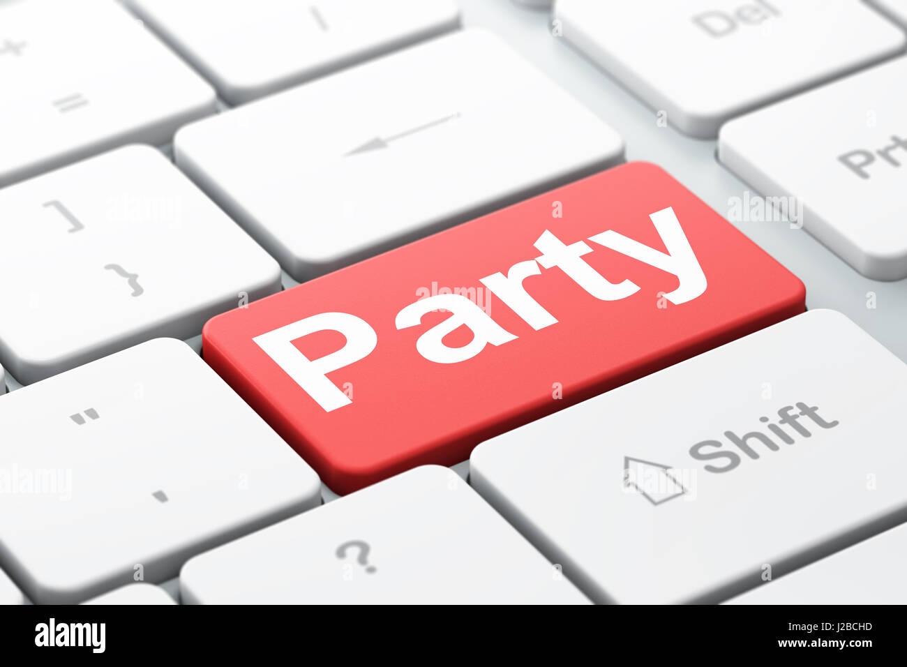 Entertainment, concept: Party on computer keyboard background Stock ...
