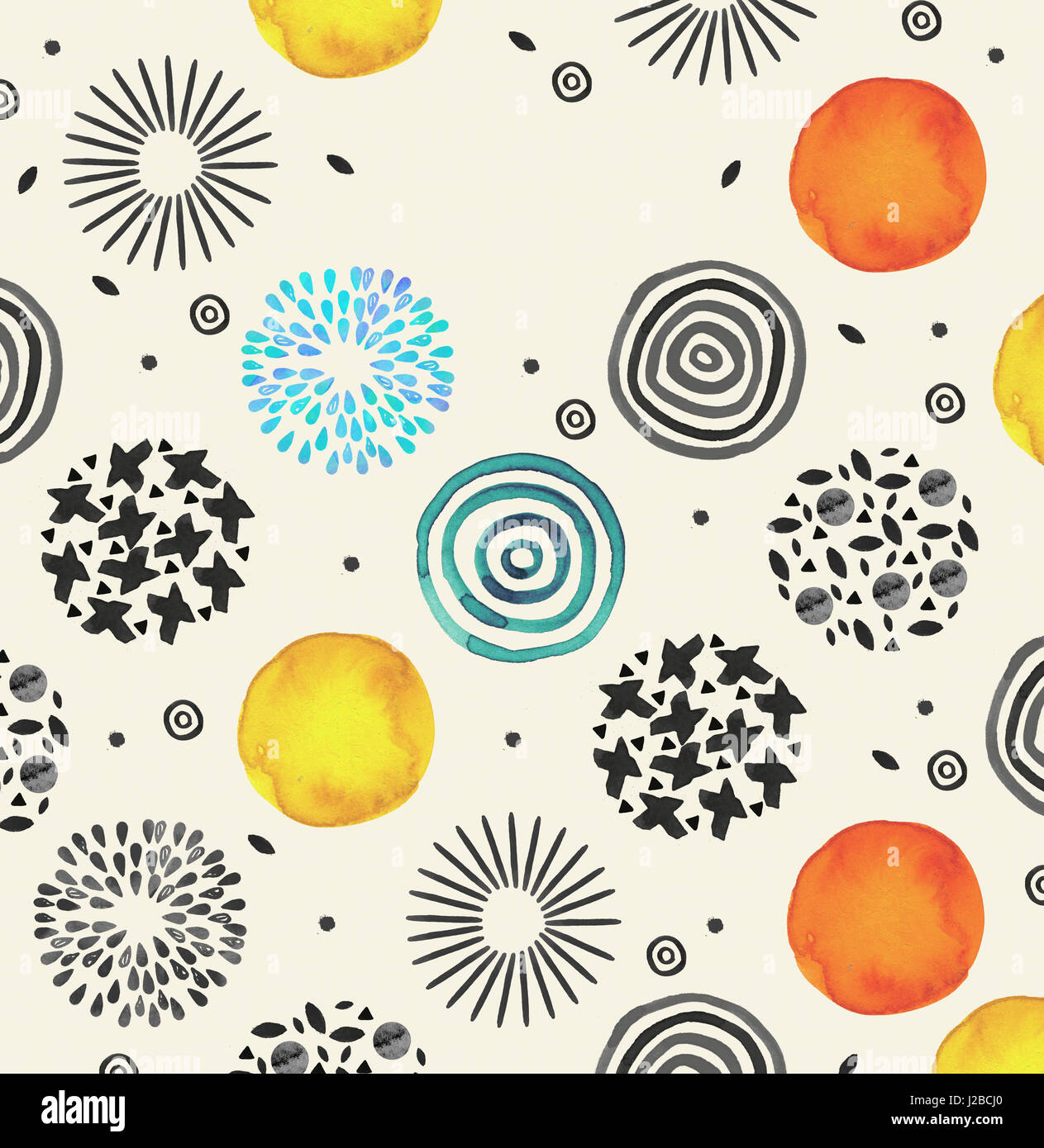 Patterns of abstract watercolor circles Stock Photo - Alamy
