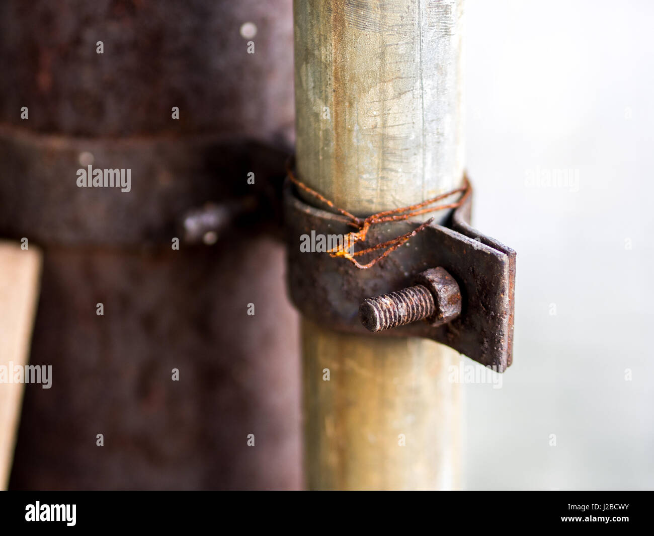Rusty Bolt and Nut with Wire Stock Photo - Alamy