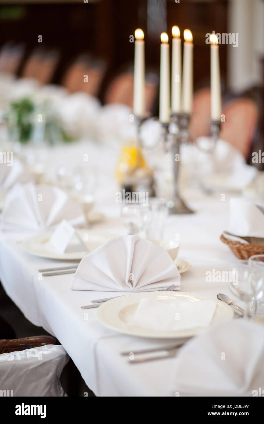 Reception tables beautifully decorated ready for wedding - Bride and ...