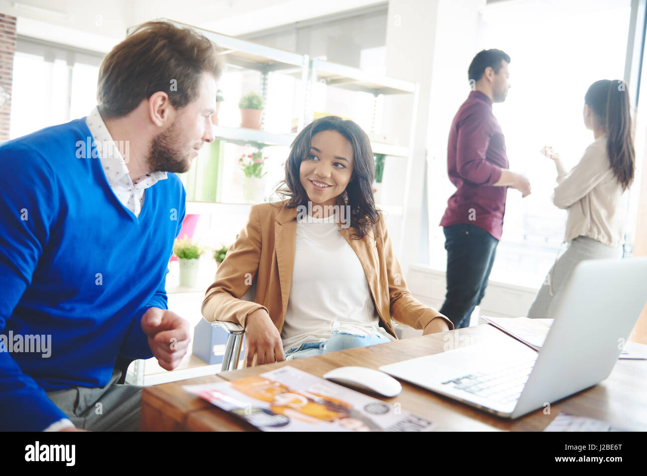 Business talks at modern office Stock Photo - Alamy