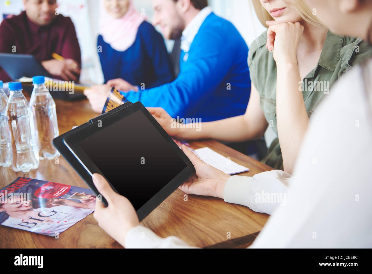 Great collaboration between coworkers Stock Photo - Alamy