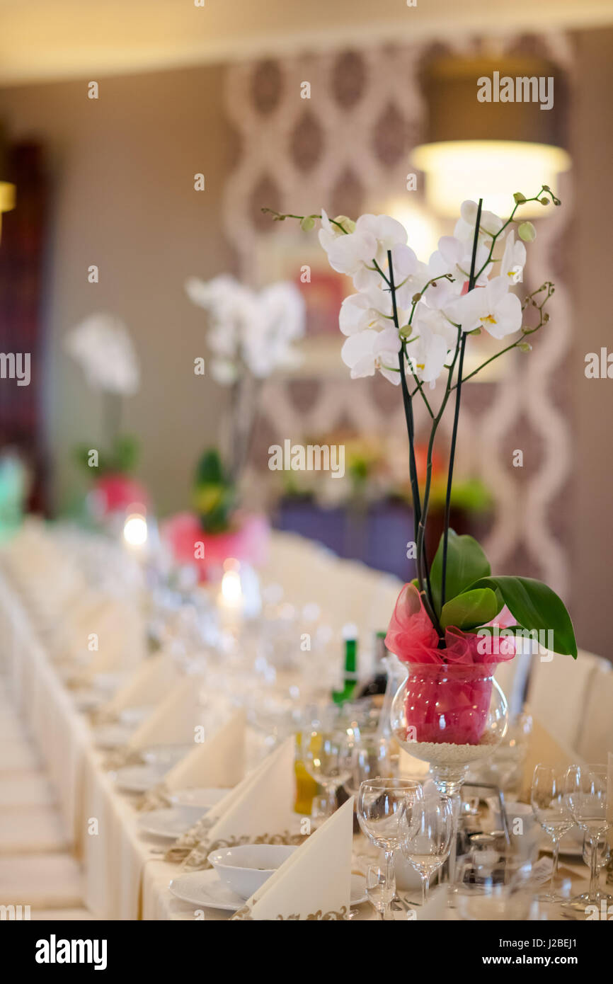 Reception tables beautifully decorated ready for wedding - Bride and ...