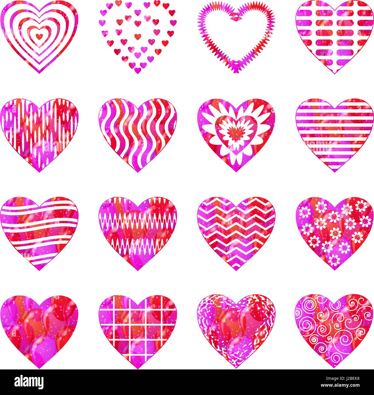 Heart silhouette patterns Stock Vector Images - Alamy