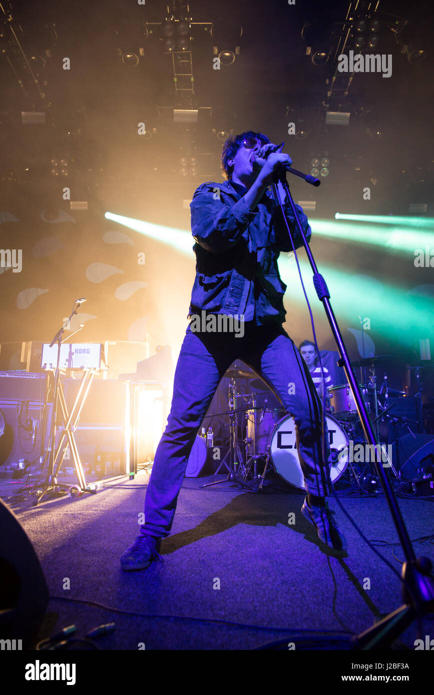 British indie rock band Cabbage, perform on stage at O2 Forum Kentish ...