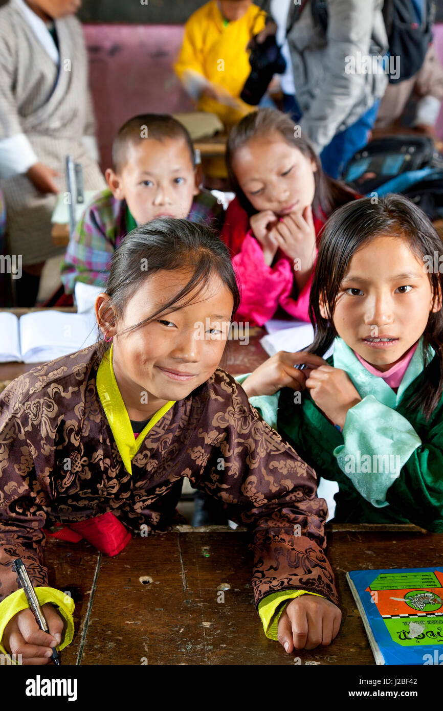 School, Ura Village, Ura Valley, Bumthang, Bhutan Stock Photo - Alamy