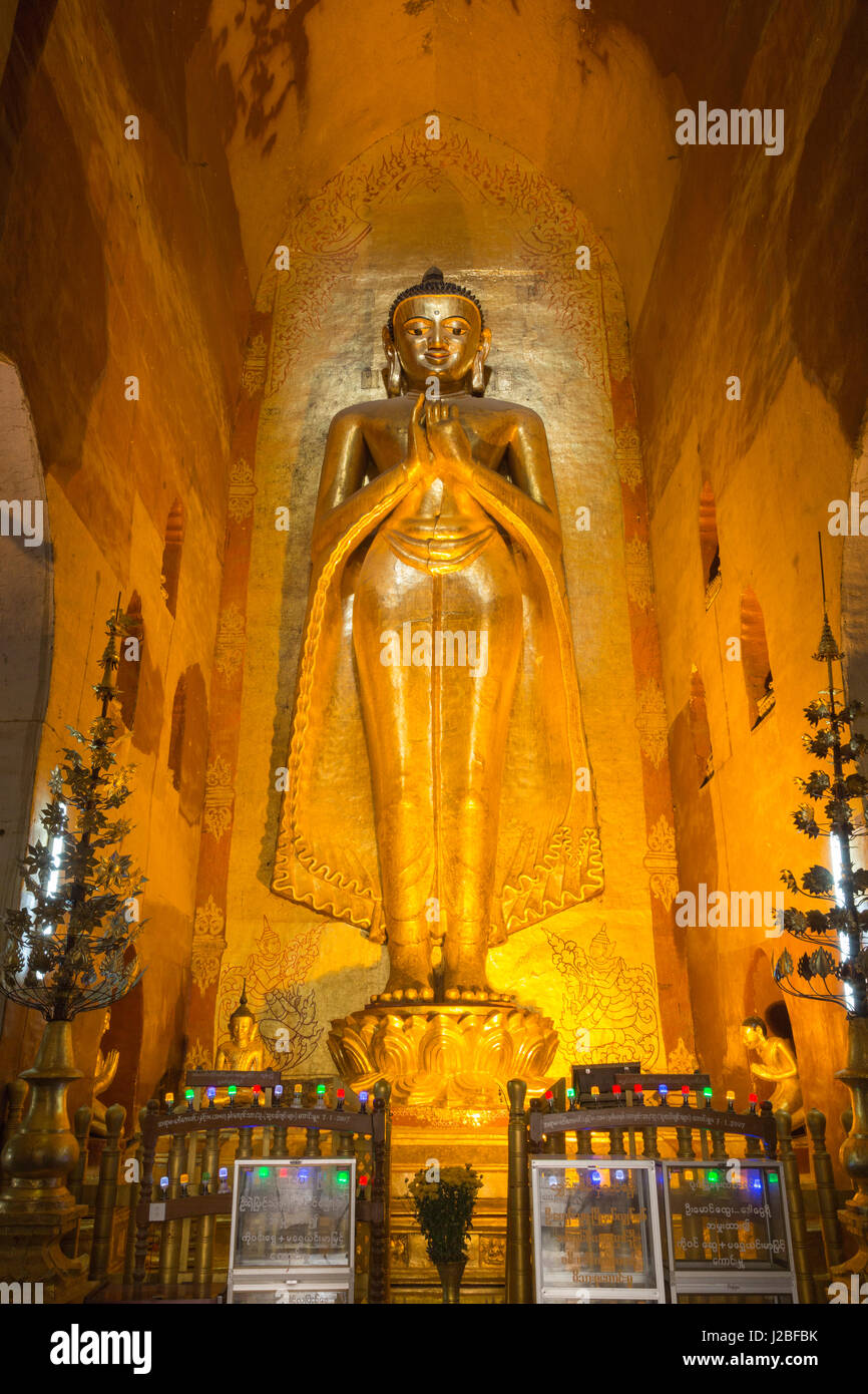Myanmar, Bagan. Kassapa, south-facing standing Buddha in Ananda Temple ...