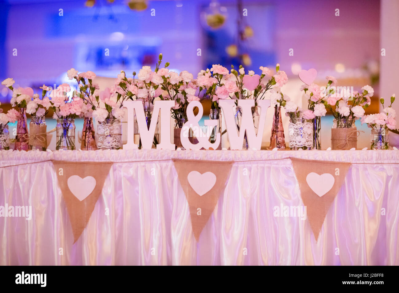 Reception tables beautifully decorated ready for wedding - Bride and ...