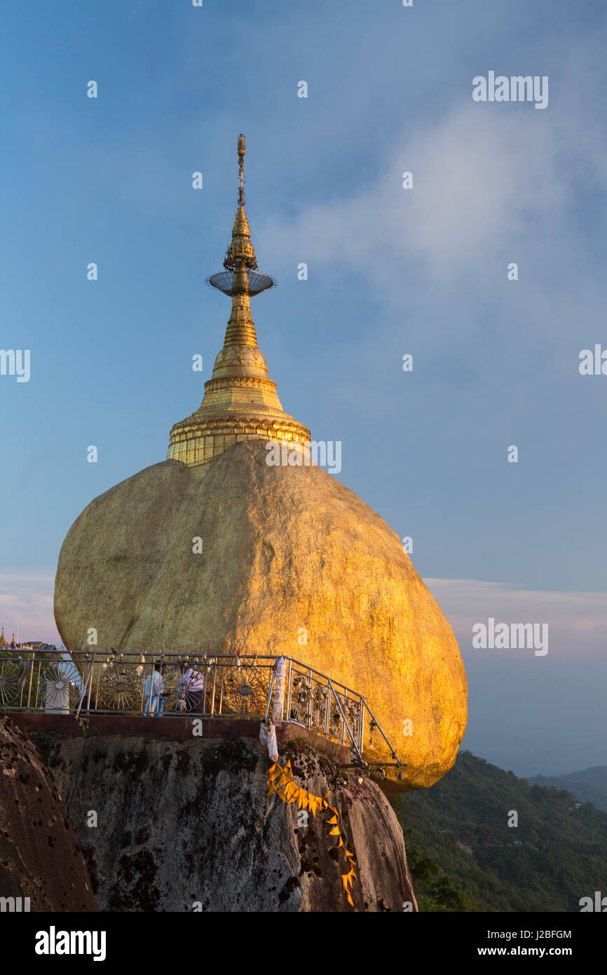 Myanmar, Bago. The Golden Rock at Kyaiktiyo Pagoda Stock Photo - Alamy