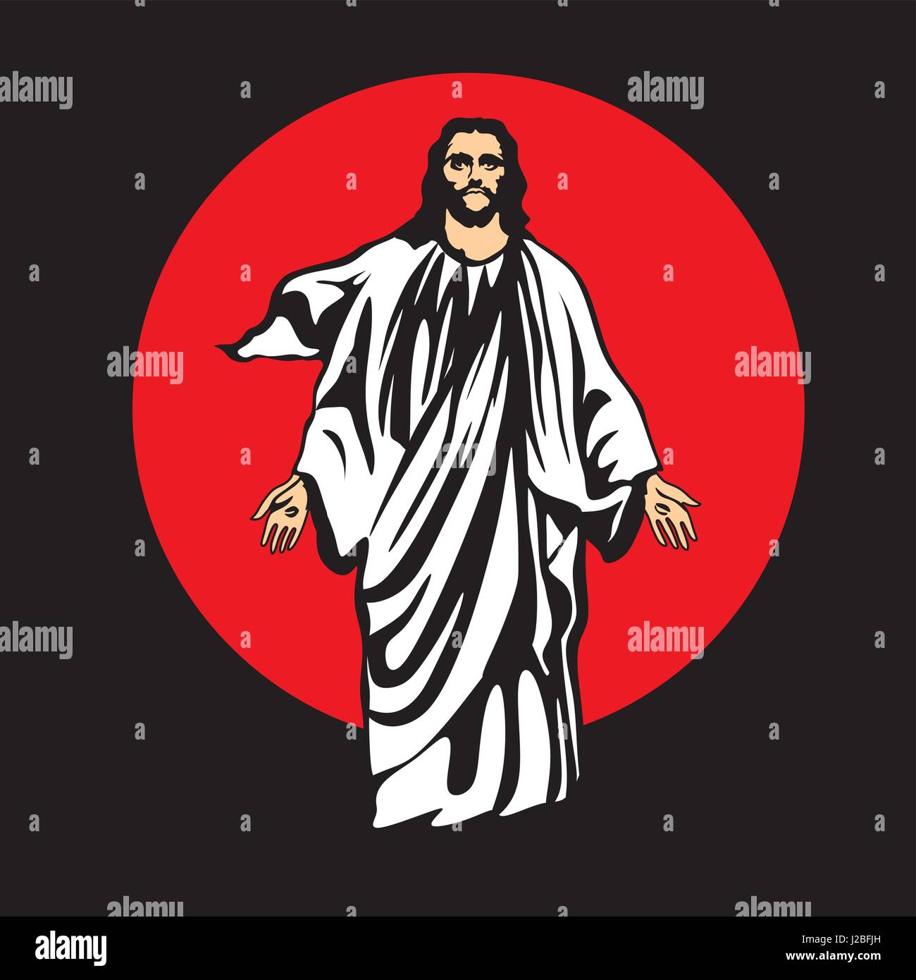 Silhouette. The Resurrected Savior Jesus Stock Vector Image & Art - Alamy