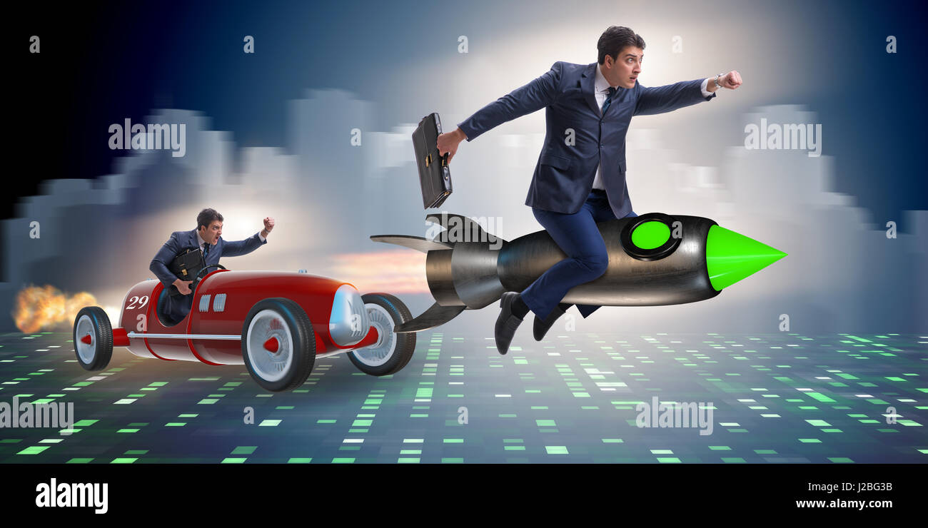 Competition concept with business people competing Stock Photo - Alamy