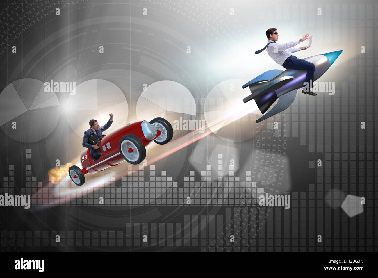 Competition concept with business people competing Stock Photo - Alamy