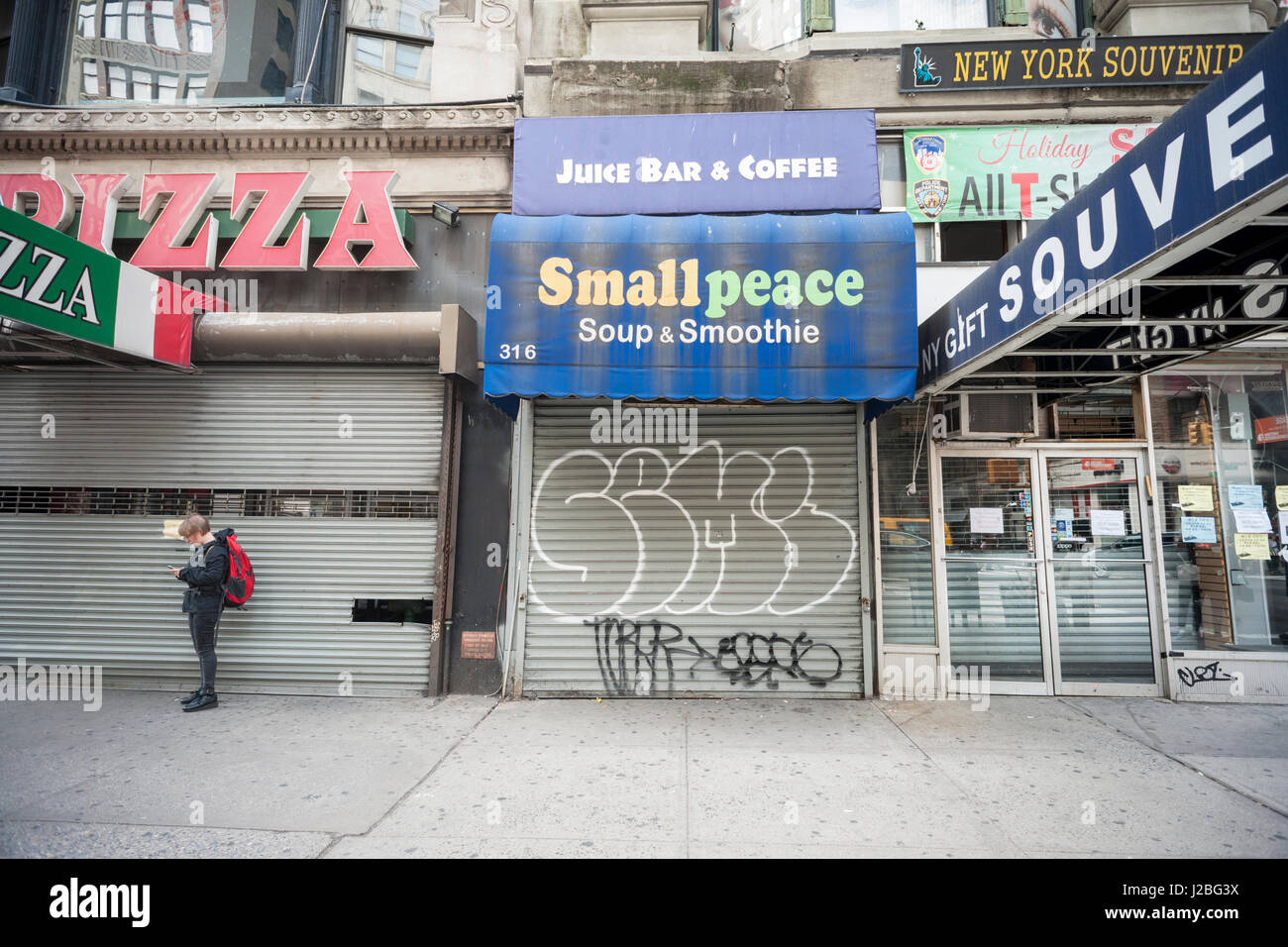 Vacant storefronts are seen in New York on Thursday, april 20, 2017 ...