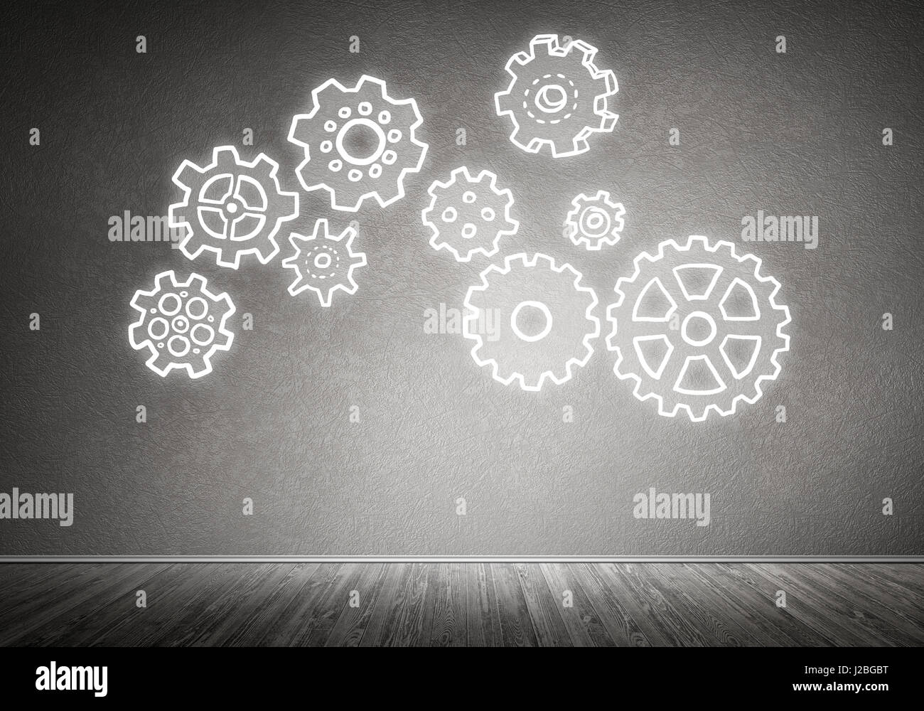 Gear mechanism as teamwork concept Stock Photo - Alamy