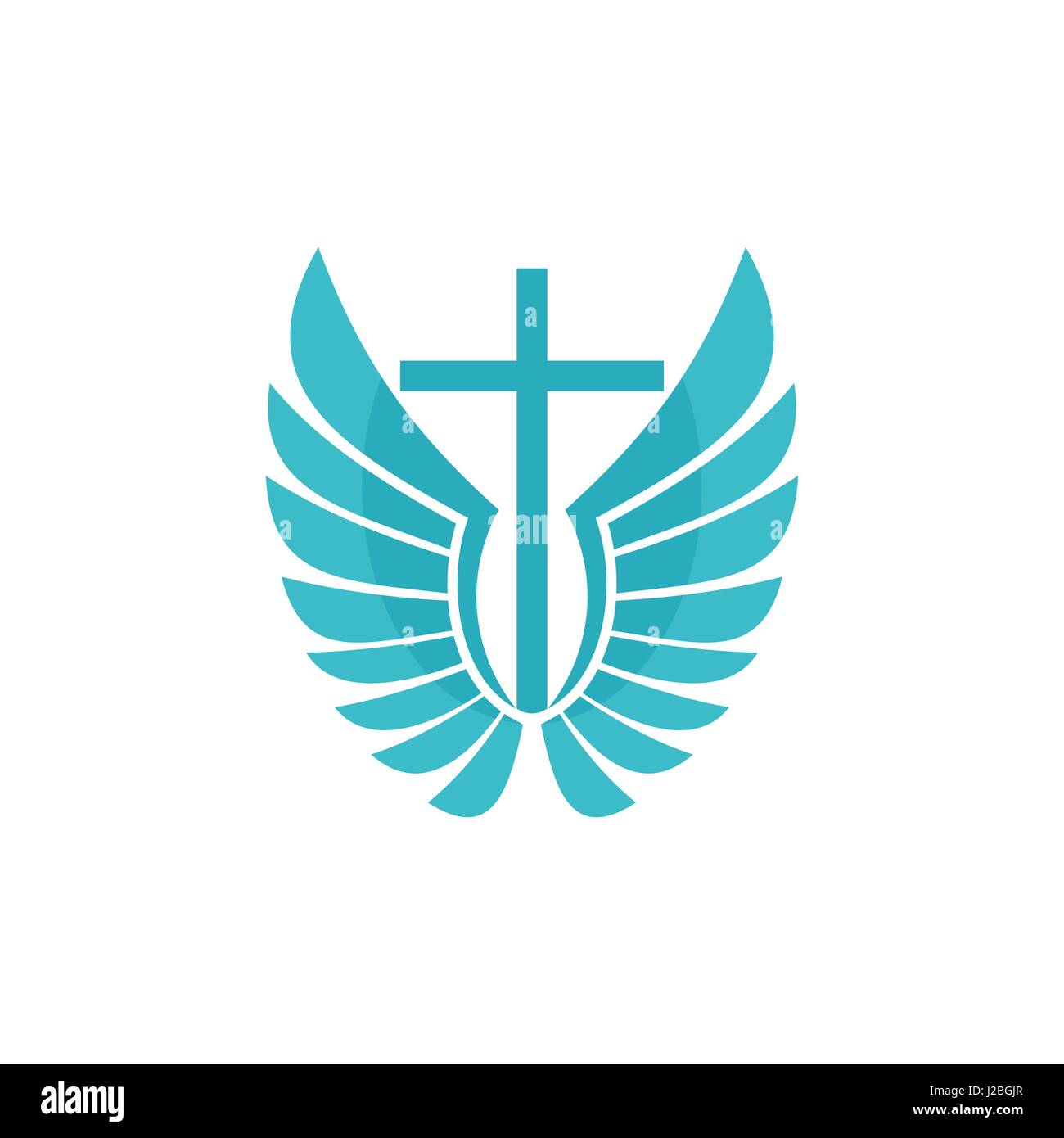 Cross With Wings Logo