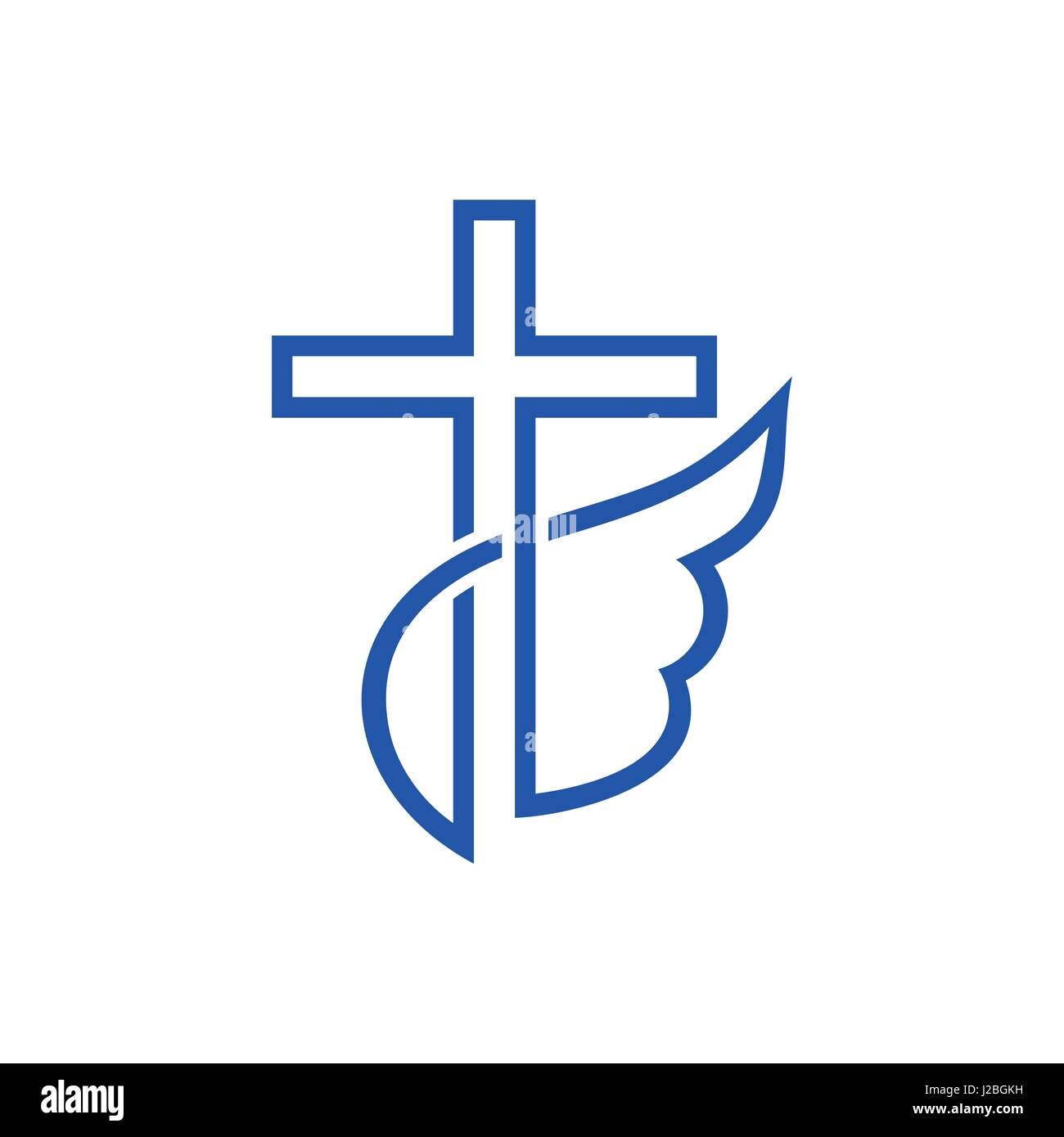 Cross with wings hi-res stock photography and images - Alamy