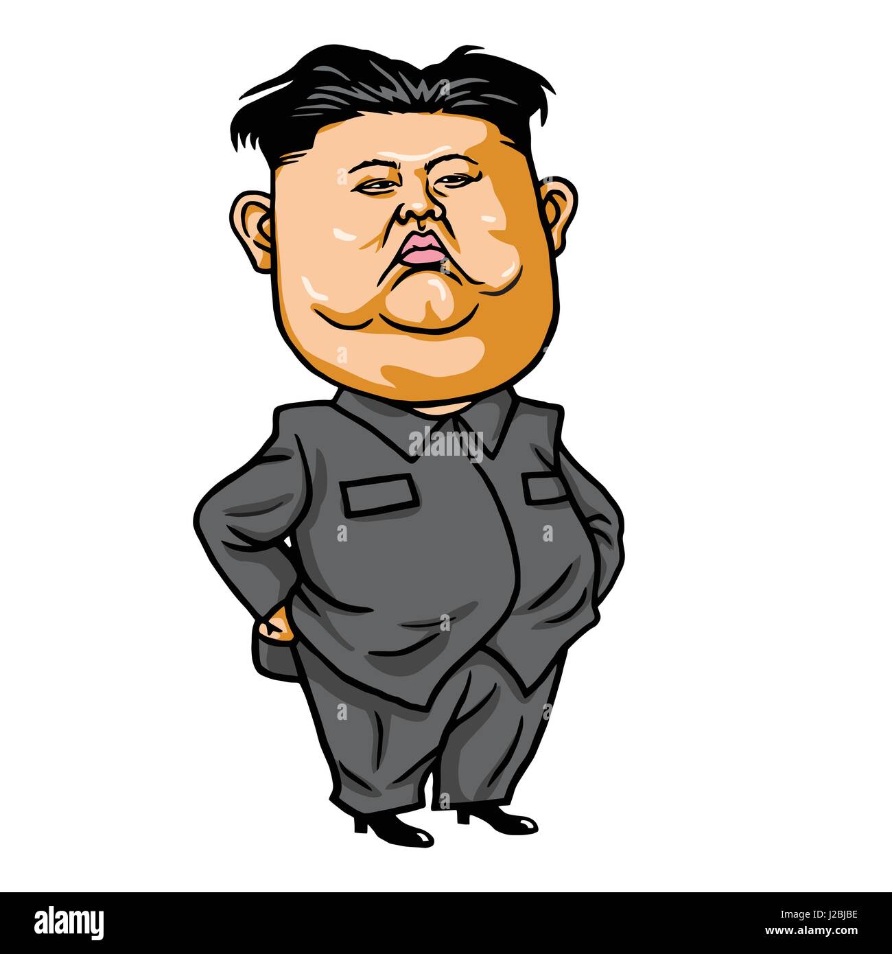 Kim Joung-un Cartoon Vector Illustration Stock Vector Image & Art - Alamy