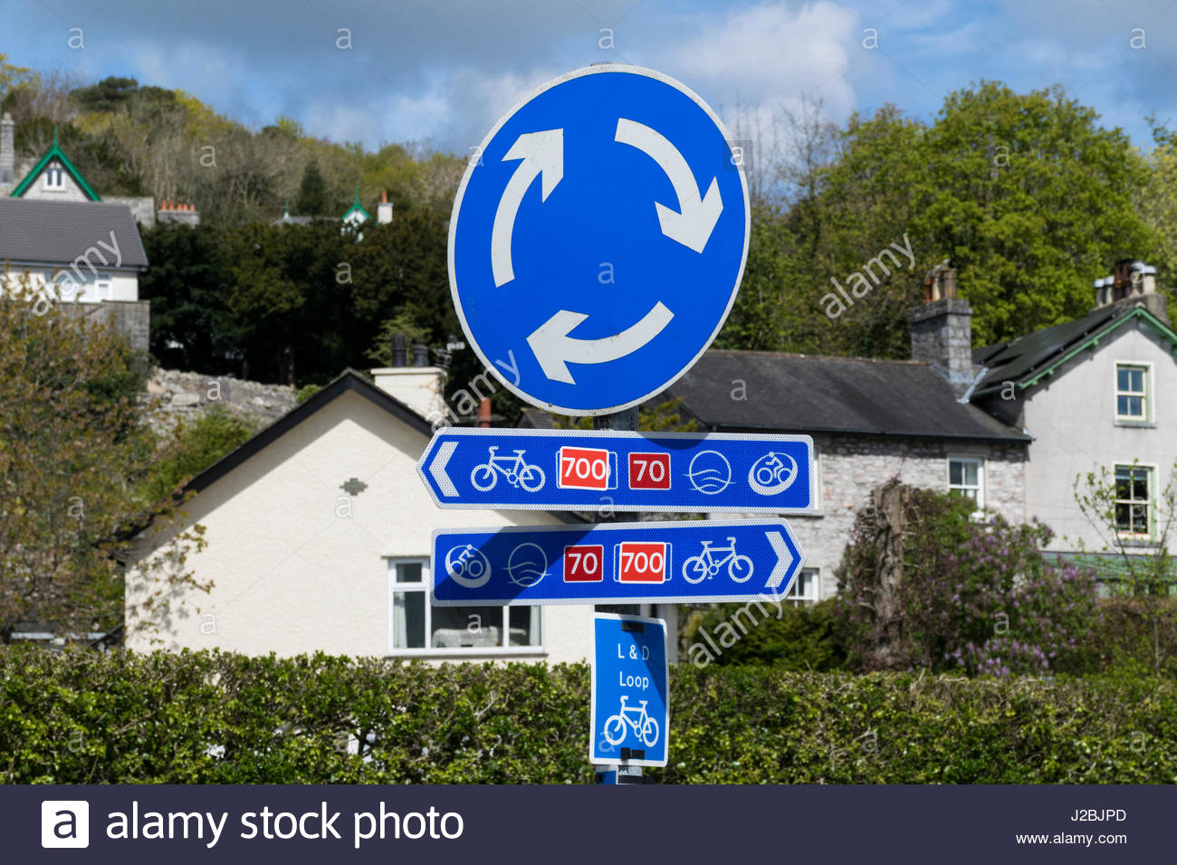 Cycle Route Direction Signs High Resolution Stock Photography and ...