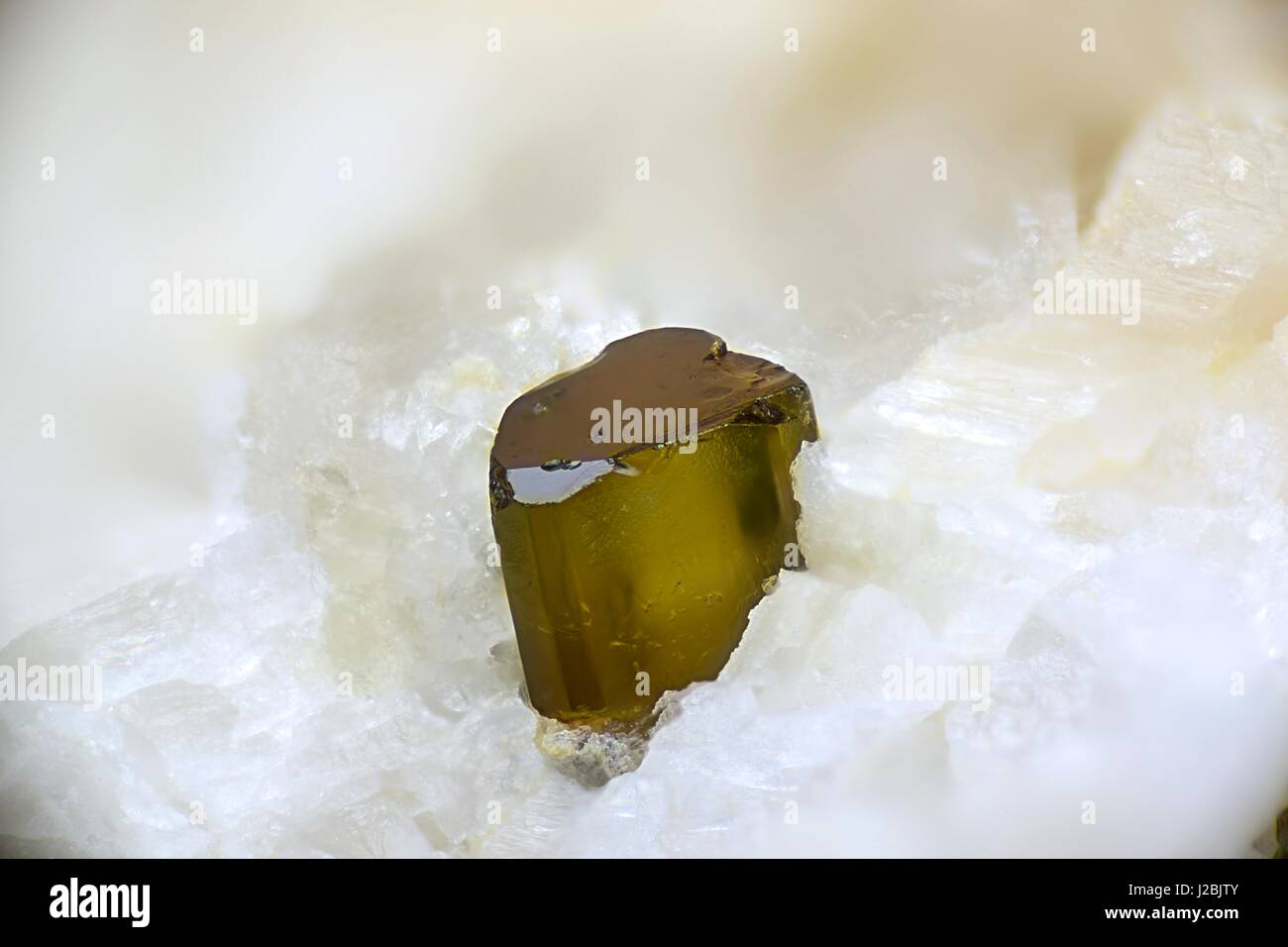 Elbaite crystal in albite form Viitaniemi pegmatite quarry, Finland ...