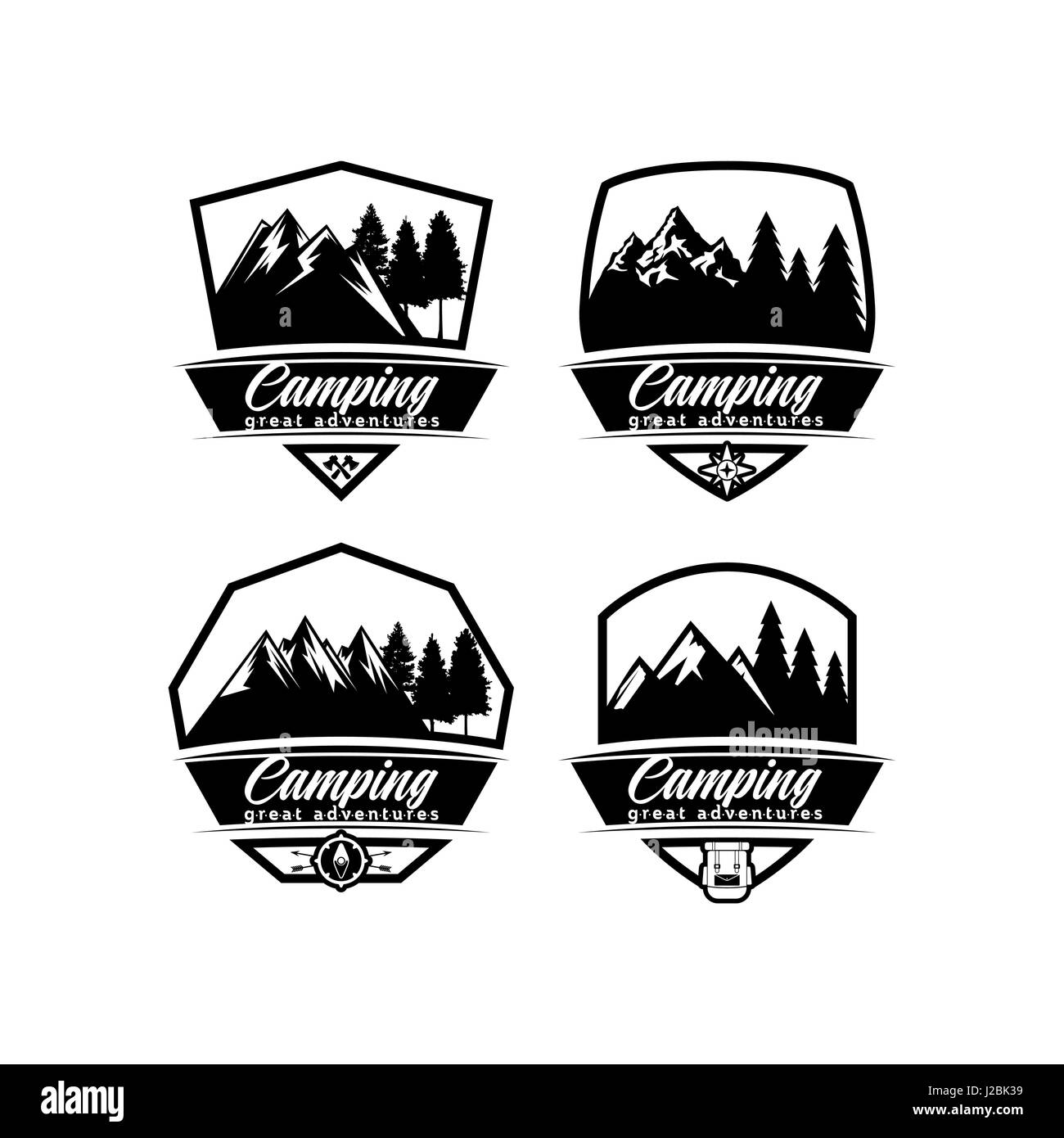 Set of logos for the camp Stock Vector Image & Art - Alamy