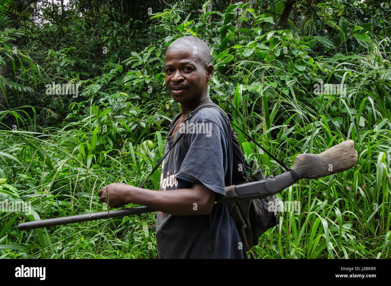 Local hunter, Congo Stock Photo - Alamy