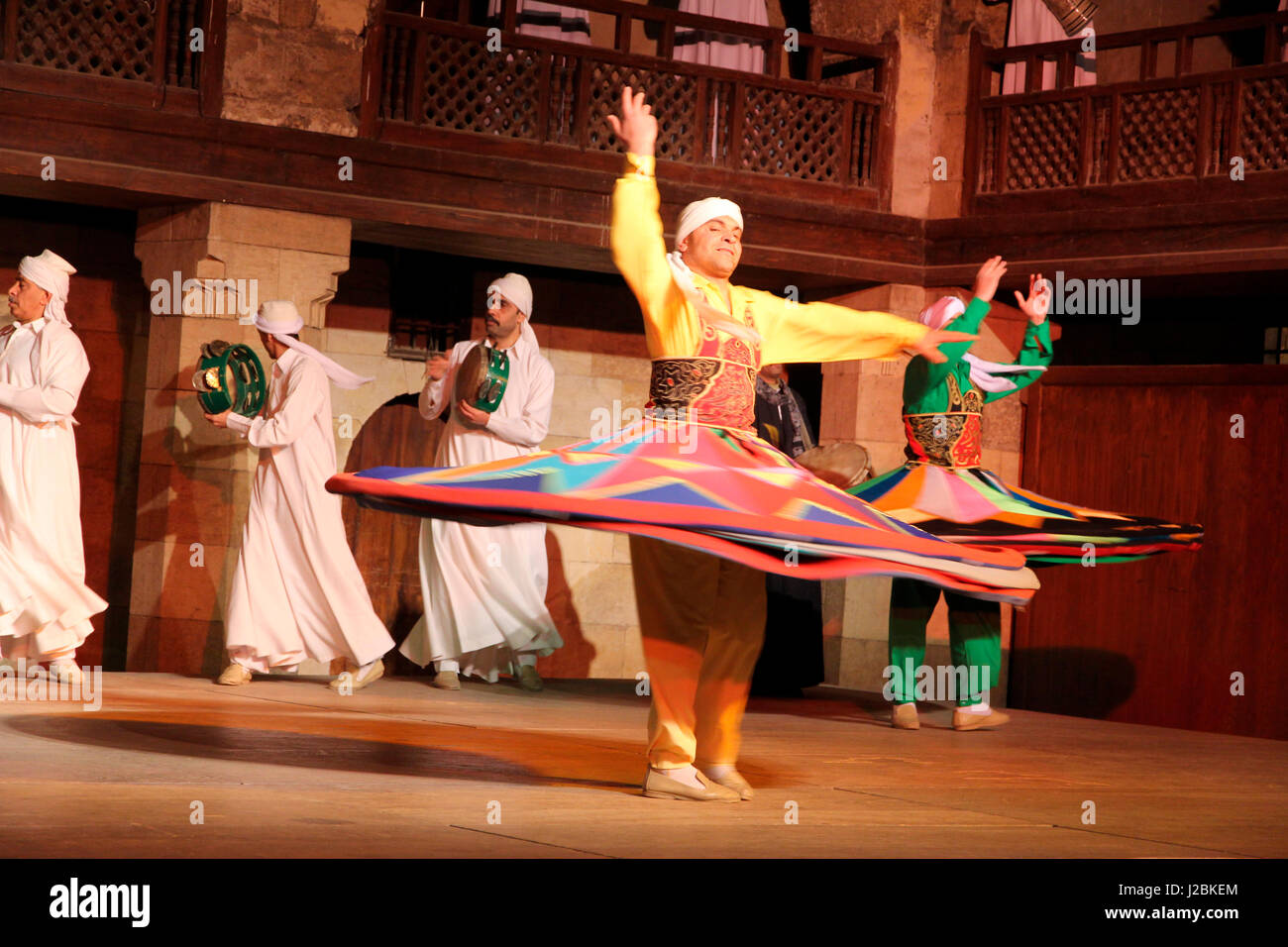 Egypt, Cairo. Egyptian Sufi Tanoura Dancer, Colorful Whirling Dervish ...