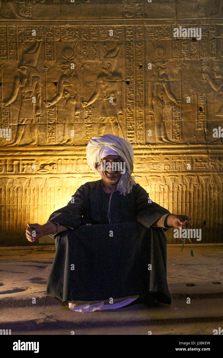 Egypt, Edfu. Inside Egypt's temple of Edfu, the largest temple ...