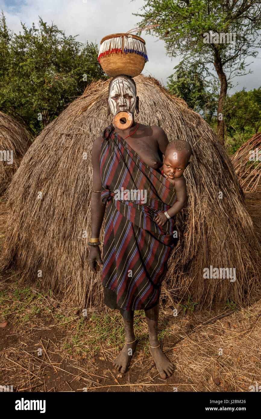 Mursi tribe. Militia Village. Mago National Park. Ethiopia, Africa ...