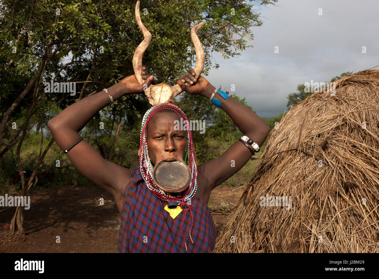 Mursi tribe. Militia Village. Mago National Park. Ethiopia, Africa ...