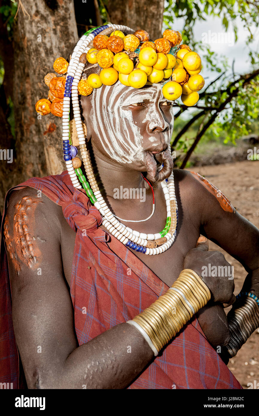 Mursi tribe. Militia Village. Mago National Park. Ethiopia, Africa ...