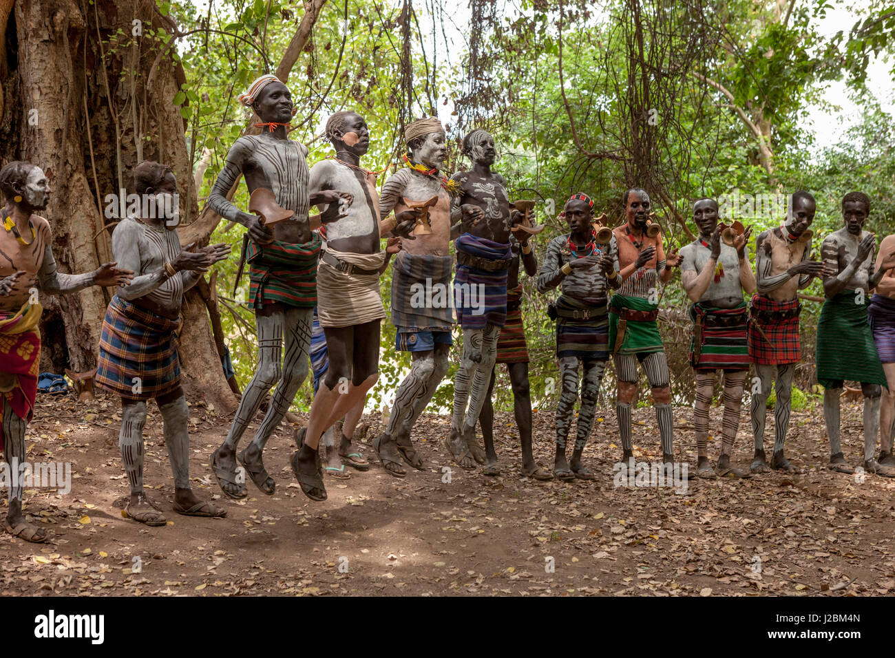 Kara tribal dance performance. Kolcho Village. Omo Valley. Ethiopia ...