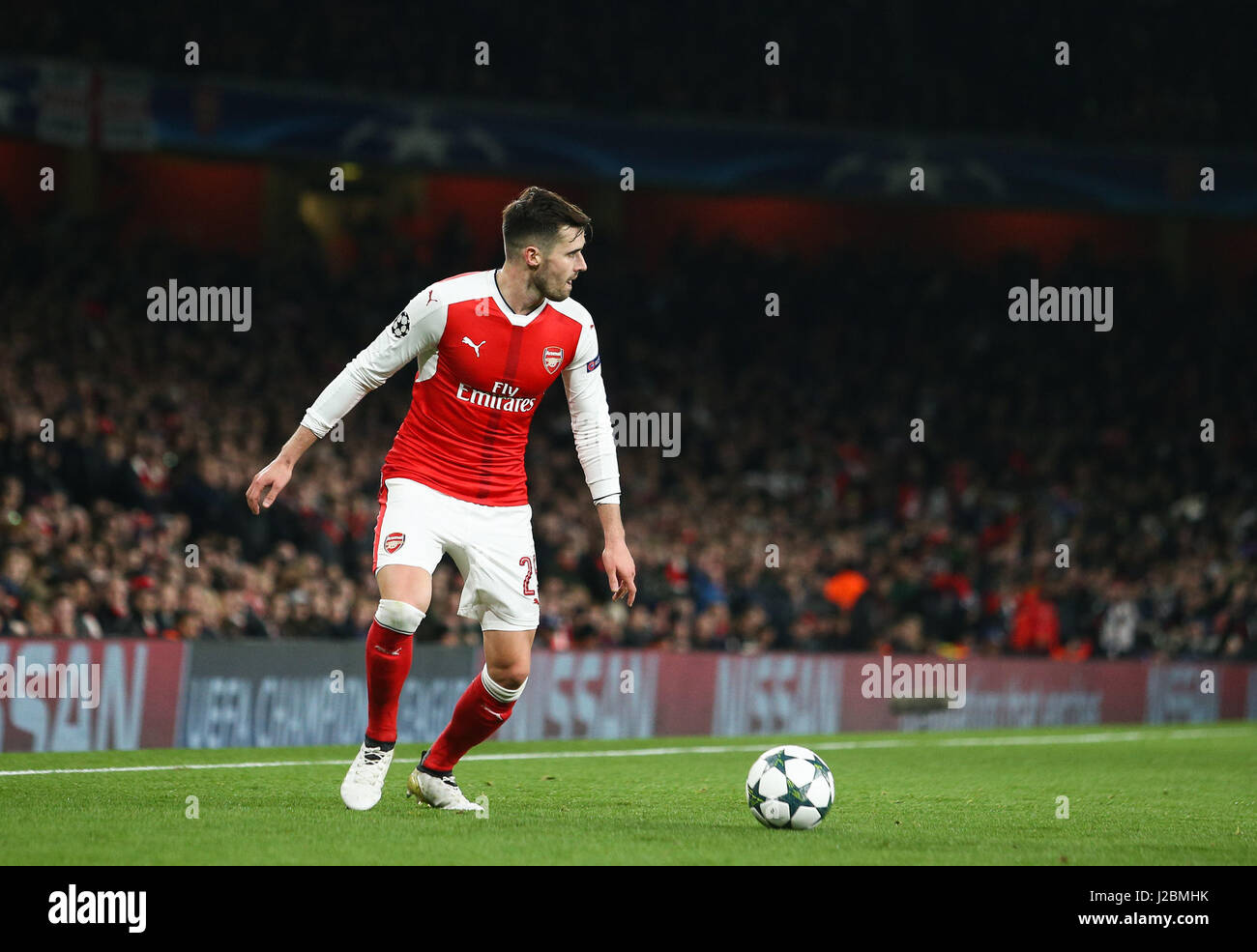 Carl Jenkinson of Arsenal during the UEFA Champions League match ...