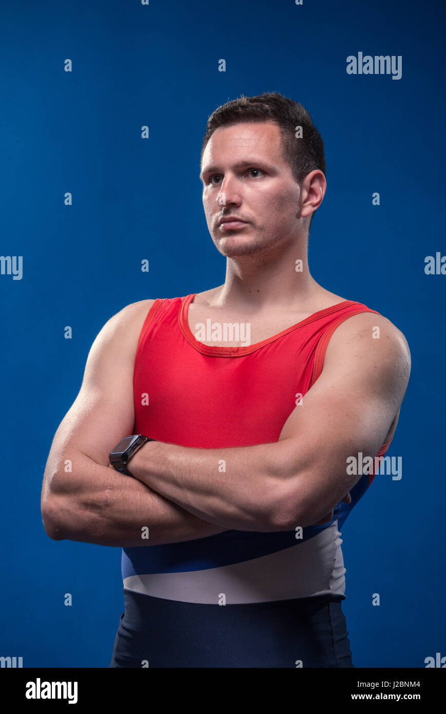 one young adult man only, upper body, portrait muscular strong, kayak ...