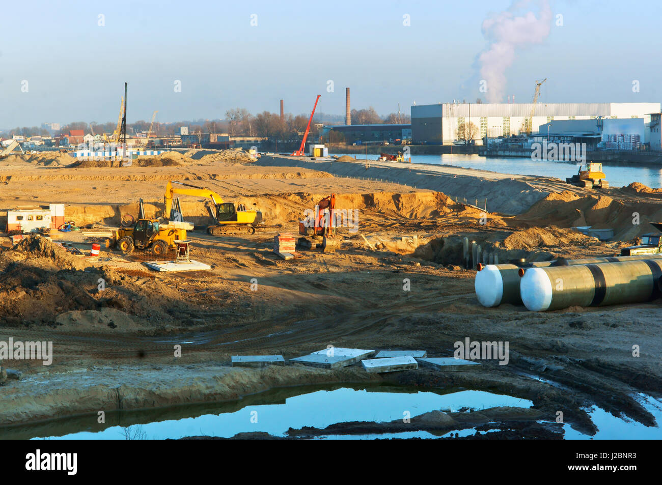 construction of a sports stadium, ob'eta, construction of the stadium ...