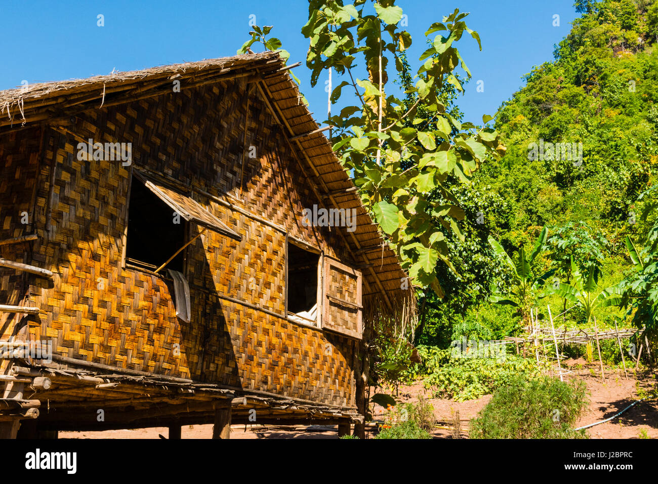 Myanmar. Shan State. Near Kalaw. Green Hill Valley Elephant Camp ...