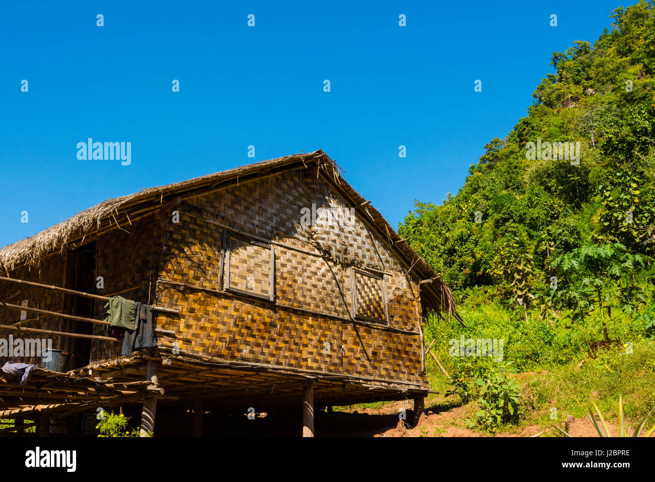 Myanmar. Shan State. Near Kalaw. Green Hill Valley Elephant Camp ...