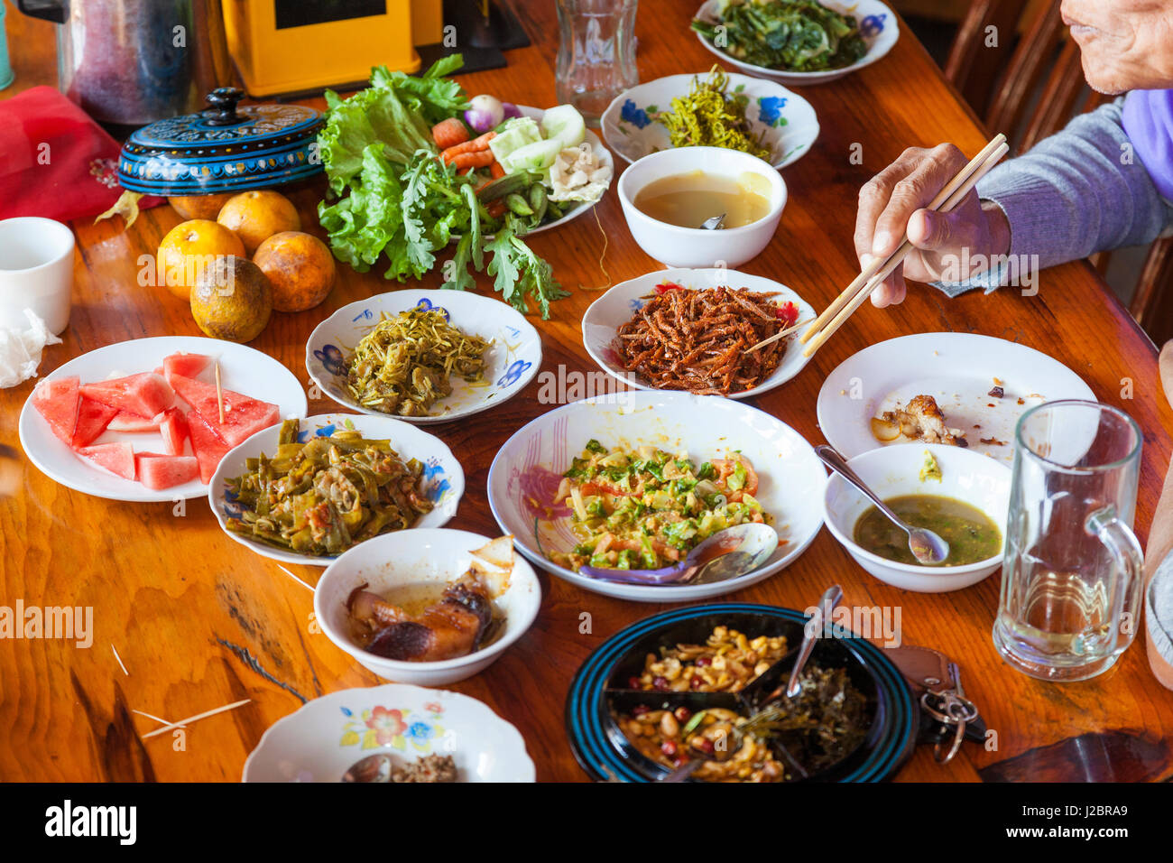 Myanmar or Burmese food, Shan State, Myanmar (Burma Stock Photo - Alamy