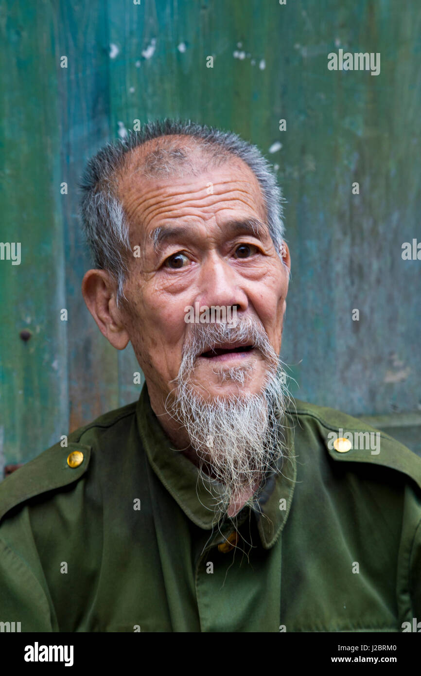 Elder Chinese Gentleman in Small Traditional Town of Xingping, China ...