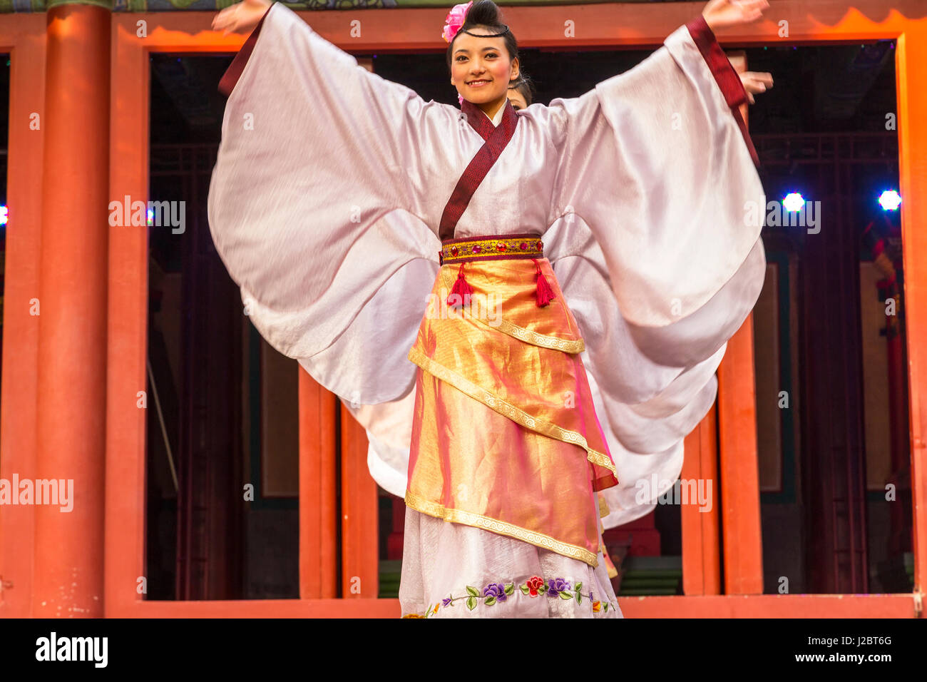 Cultural performance in period costume, Beijing, China Stock Photo - Alamy