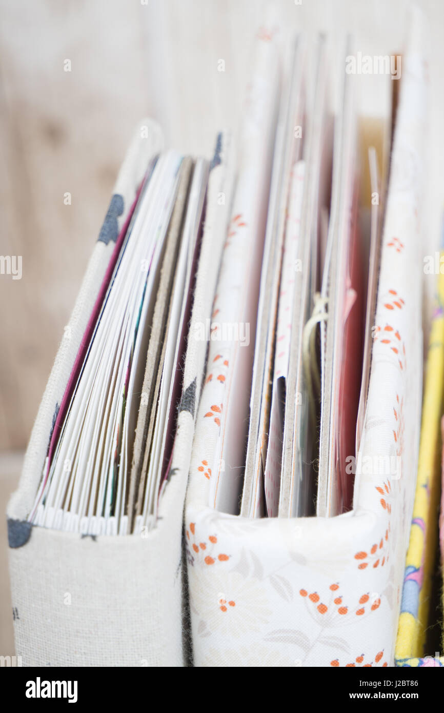 Notebooks, planners and photo albums in scrapbooking style with ...