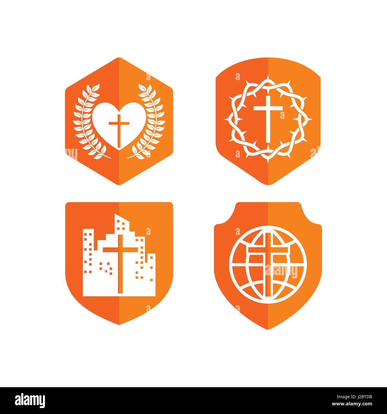 Set of biblical logos for church, mission, ministry Stock Vector Image ...