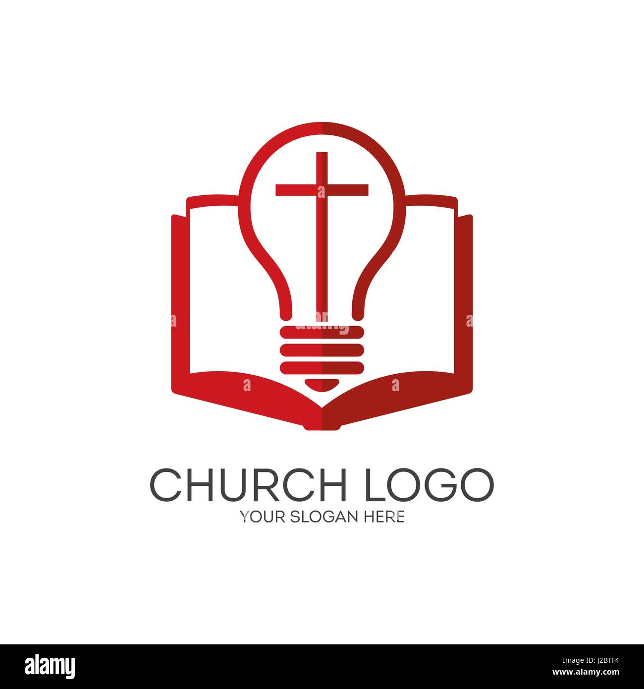 Logo for the church, ministry, mission. God's lamp and bible Stock ...