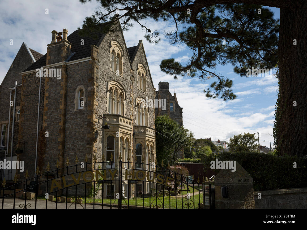 Typical Victorian architecture of a house in Clevedon, on 22nd April ...