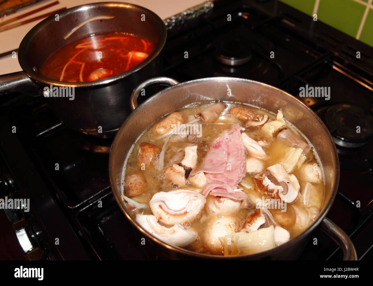 Korean food cooking on a hob Stock Photo - Alamy