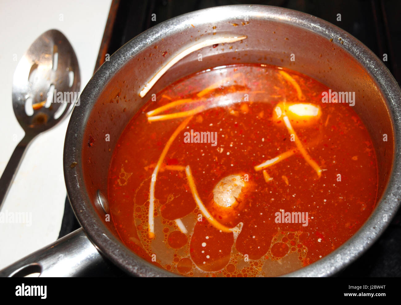 Korean food cooking on a hob Stock Photo - Alamy